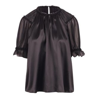Ulla Johnson Alina Seiden-Top - - Blouses & Shirts - Damen - Schwarzk - M