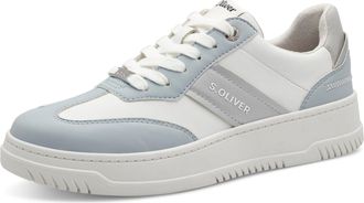 s.Oliver Damen Sneaker flach mit Schnürsenkeln Bequem, Blau (Light Blue Com), 37 EU