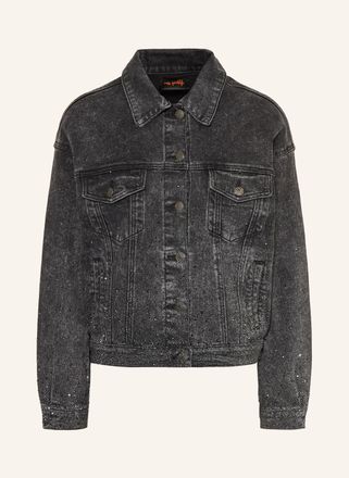 Miss Goodlife Miss Goodlife Jeansjacke Mit Schmucksteinen grau