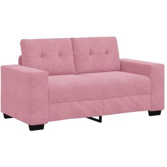 vidaXL Zweisitzer-Sofa Rosa 120 cm Samt vidaXL