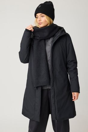 Knowledge Cotton Apparel Damen vegan Parka Soft Shell Schwarz