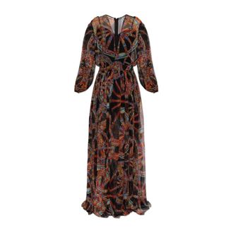 Dolce & Gabbana Seidenkleid mit Carretto-Print - - Dresses - Damen - Schwarzk - XS