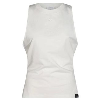 Courr&egrave;ges Femme, Tops, Blanc, Taille: 40 FR D&eacute;bardeur Ajust&eacute;