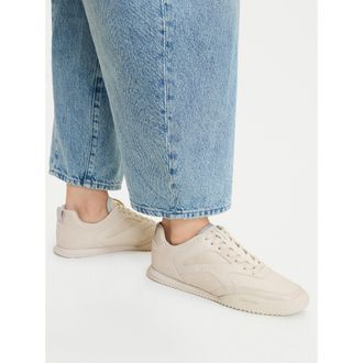 Calvin Klein Sneakers Calvin Klein Low Pro Runner Laceup Lth Croco HW0HW03244 Creme