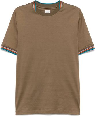 Paul Smith T-Shirt mit Signature-Streifen - Braun