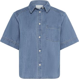 Part Two Langarm - Hemd NiclaPW 36, Medium Blue Denim 36