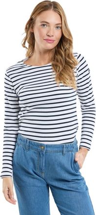 Armor Lux Damen T-Shirt Gestreift, Mehrfarbig (Bi9 Mehrfarbig/Rich Navy), 44 (Herstellergr&ouml;&szlig;e: 4)