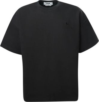 Msgm Msgm, Homme, Tops, Noir, Taille: M Cotton Jersey T-Shirt
