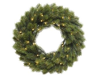 Kaemingk Adventskranz, Ø 40cm, 49 LED, Timerfunktion, Tannenkranz