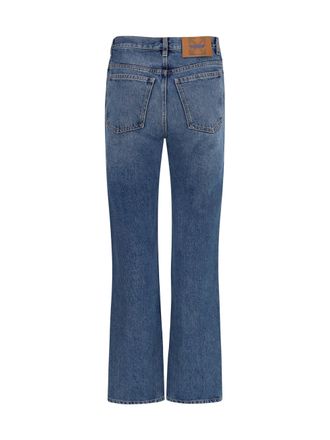 Off-white Womens Venus Denim Pants Light Medium Blue Cotton Jean