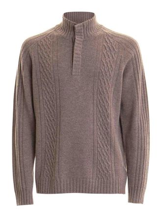 Corneliani Pull Col Rond - Marron