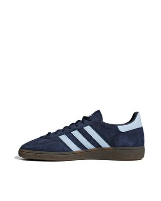 adidas Unisex Sneakers Handball Spezial Navy-Clear Sky-Gum Collegiate Leather Trainers Navy/clear Sky/gum