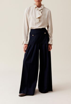 Claudie Pierlot Blouse ray&eacute;e &agrave; volants multiples