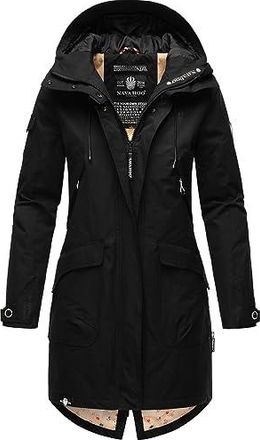 Navahoo Parka mi-saison avec capuche pour femme B920, Noir, M