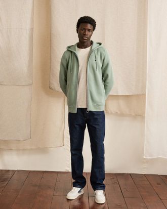 Faguo Sweat zipp&eacute; &agrave; capuche vert clair