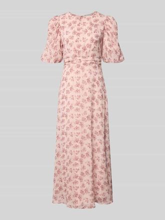 Neo Noir Maxikleid aus Chiffon mit Puff&auml;rmeln Modell A-Linie