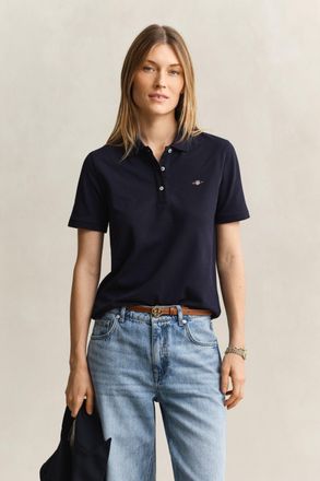 GANT Damen Regular Fit Poloshirt (XXL) EVENING Blau