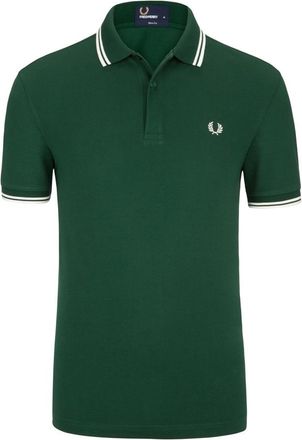 Fred Perry Piqu&eacute;-Poloshirt mit Streifenakzenten und Logo-Stickerei, Slim Fit in