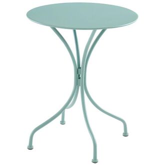 Vente-Unique Table ronde de jardin D.60 cm en m&eacute;tal - Vert amande - MIRMANDE de MYLIA