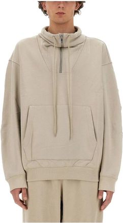 Helmut Lang Homme, Sweatshirts et sweats &agrave; capuche, Gris, Taille: M Funnel Neck Po.lt So