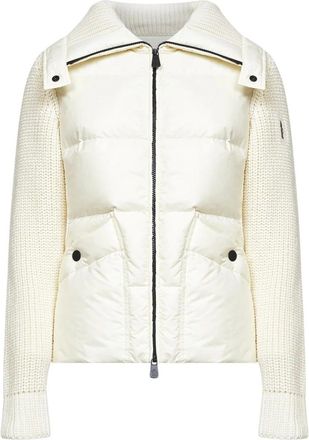 Moncler Femme, Vestes, Blanc, Taille: 42 FR Veste en laine vierge