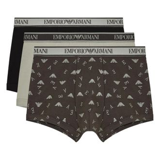 Emporio Armani Homme, Sous-v&ecirc;tements, Vert, Taille: S Lot de trois boxers avec ceinture logo Core