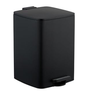 Relaxdays Poubelle de Cuisine, 20 litres, Design Moderne, Seau int&eacute;rieur Amovible, p&eacute;dale antid&eacute;rapante, Noire