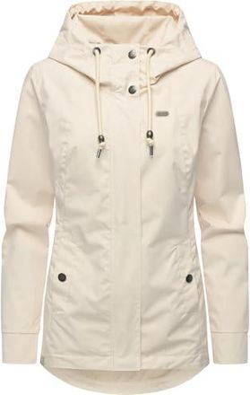 Ragwear Alvena Summer YOUMODO XS &agrave; 6XL Veste demi-saison ultra l&eacute;g&egrave;re, respirante et imperm&eacute;able, pour femme, avec capuche r&eacute;glable, ecru, 3XL