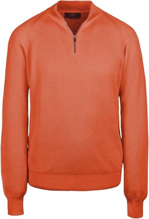 Moorer Homme, Pulls, Orange, Taille: 2XL Pull &agrave; Col Montant Demi-Zip