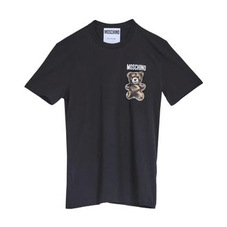 Moschino Homme, Tops, Noir, Taille: S T-shirt Adrian Mini Bear