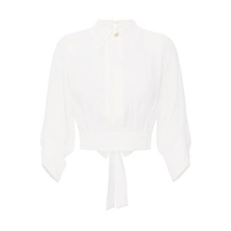 Elisabetta Franchi Damen, Blusen & Hemden, Wei&szlig;, LGr&ouml;&szlig;e