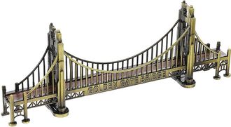 Artibetter Golden Gate Bridge-Modell: Retro-metallskulptur von San Francisco, Schreibtischdekoration - 24,9 X 9,9 cm, Vintage-Wahrzeichen-Statue f&uuml;r B&uuml;ro Und Zuh