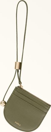Furla Laura Kartenetui S Avocado Gr&uuml;n Strukturiertes Leder Damen
