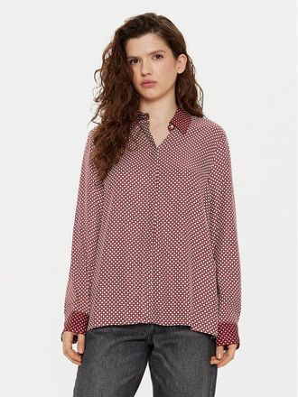 Tommy Hilfiger Hemd WW0WW44036 Dunkelrot Relaxed Fit