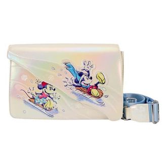 Loungefly Disney Mickey et ses amis Winter Wonderland Sac &agrave; bandouli&egrave;re, multicolore