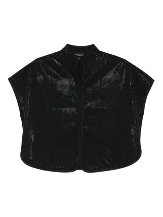 Emporio Armani haut &agrave; col zipp&eacute; - Noir