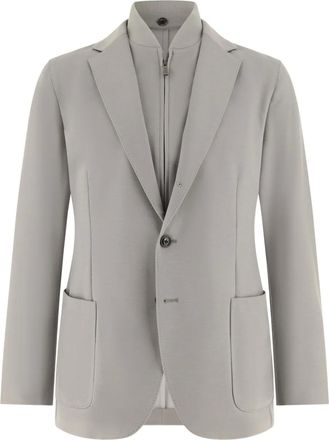 Boggi Milano detachable gilet patch-pocket jacket - Grau