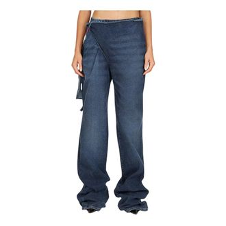 Ottolinger Wraparound Denim Pants - - Jeans - Damen - Blau - M