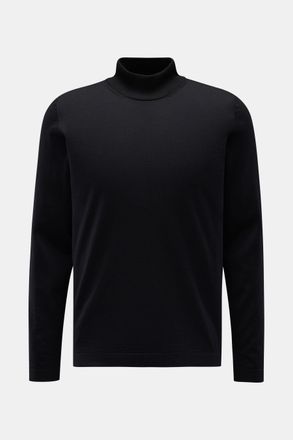 04651/ Herren - Rollkragenpullover Merino schwarz