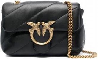 Pinko Pinko, Femme, Sacs, Noir, Taille: ONE Size Love One Sac Bandouli&egrave;re Souple