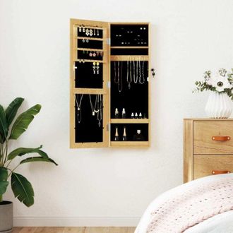 vidaXL Armoire &agrave; bijoux avec miroir murale 30x8,5x90 cm Vidaxl