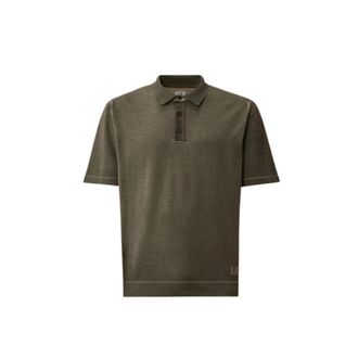 C.P. Company Cotton Crepe Double Dyed Rundhals-Pullover - - Tops - Herren - Gr&uuml;n - L