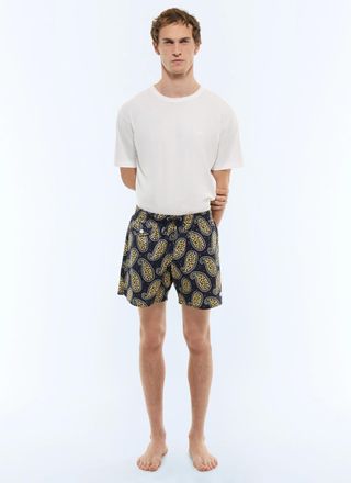 Fursac Short de bain &agrave; motif paisley - Taille XL - Homme