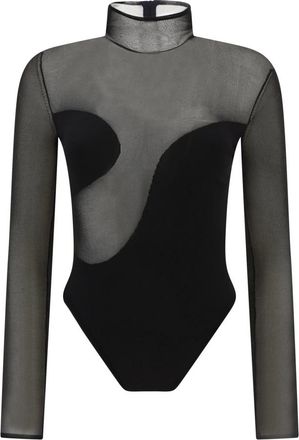Nensi Dojaka Nensi Dojaka, Femme, Tops, Noir, Taille: 36 FR Kt027 Asymmetric Line Bodysuit