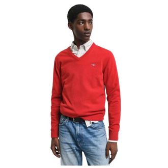 GANT Homme, Pulls, Rouge, Taille: XL V-neck Tricots