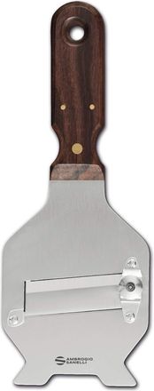 Sanelli Ambrogio 1720.000 Affettatartufi aus Edelstahl mit Griff Palisander und Glatte Klinge, Edelstahl, Braun, 25.0 x 8.5 x 2.0 cm