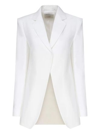 Max Mara blazer à fermeture dissimulée - Blanc