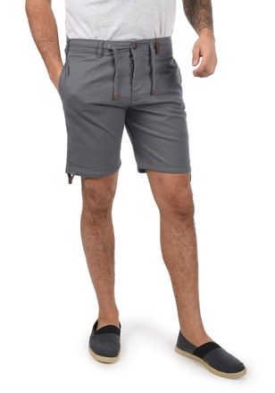 Indicode IDMoses Herren Leinenshorts Kurze Leinenhose Bermuda mit Kordel Regular Fit, Größe:XL, Farbe:Iron (920)
