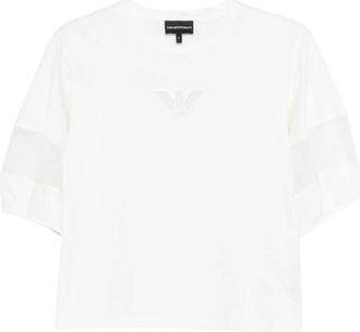 Emporio Armani Femme, Tops, Blanc, Taille: 38 FR Emporio Armani Sweaters White