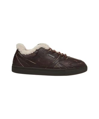 Copenhagen Low-Top Sneaker - Rich Brown Leather Sneakers With Plush Fur Lining - Gr. 44 (EU) - in Schwarz - f&uuml;r Damen